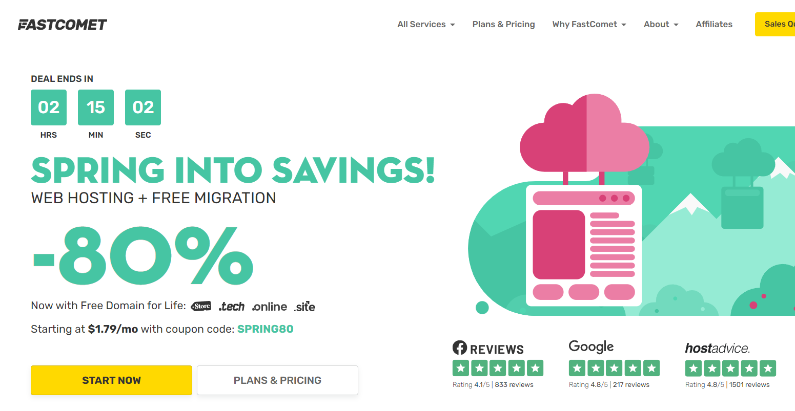 FastComet Coupon Code August 2024: 80% Discount Now [100% Working] - BloggingRaptor