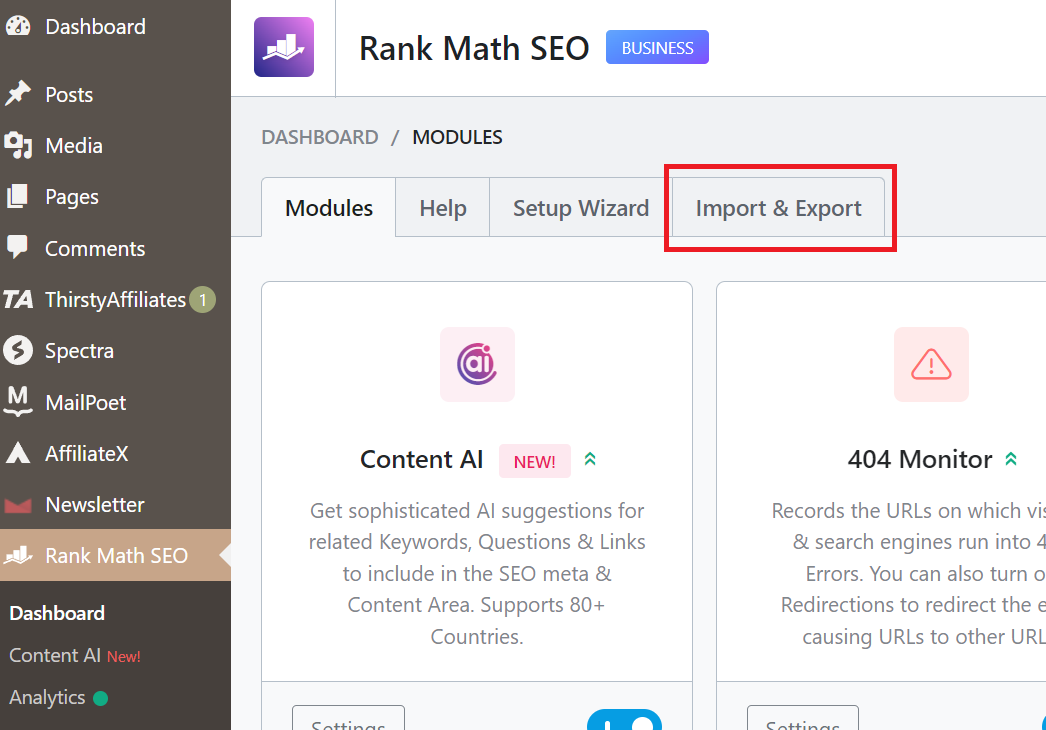How to Export/Import Rank Math SEO Settings to Another Website - BloggingRaptor